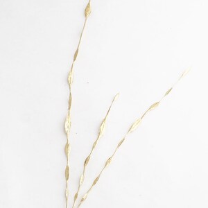 12 Gold Artificial Grass Gold Reeds Wreath Filler Millinery Leaves ...