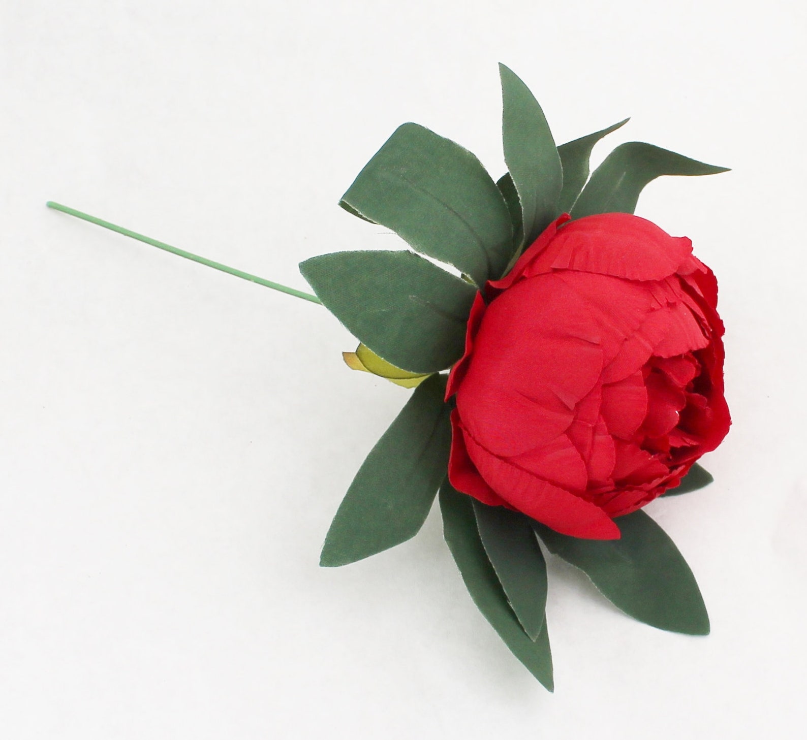 ONE Red Peony Stem | DIY Bouquet | Millinery Flowers | Wedding Peony ...
