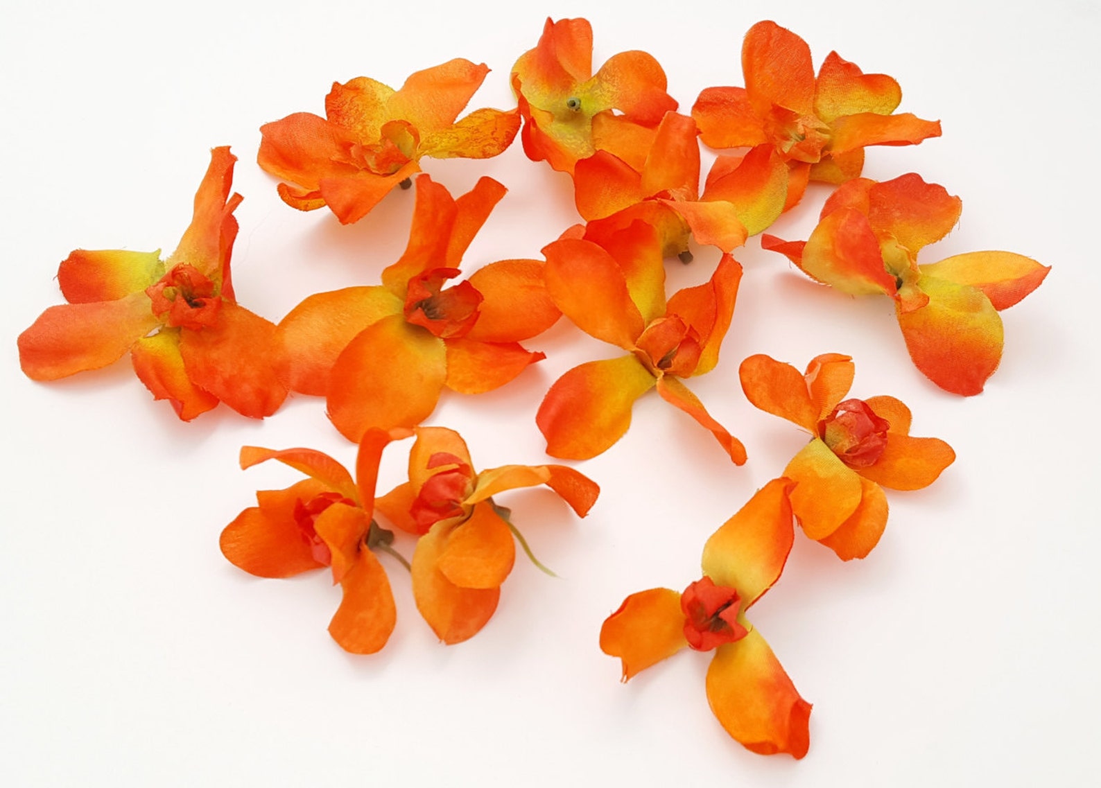 Orange Delphinium | Artificial Delphinium | Flower Crown | Millinery ...