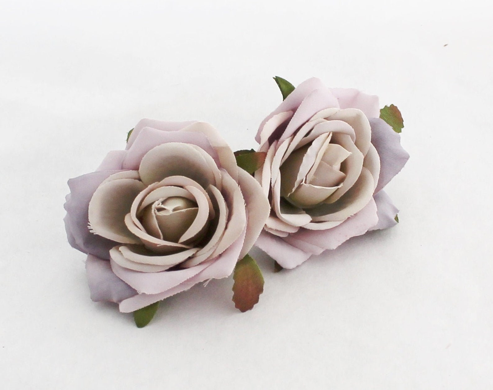 TWO Purple Roses | Wedding Rose | Flower Crown | Millinery Flowers ...