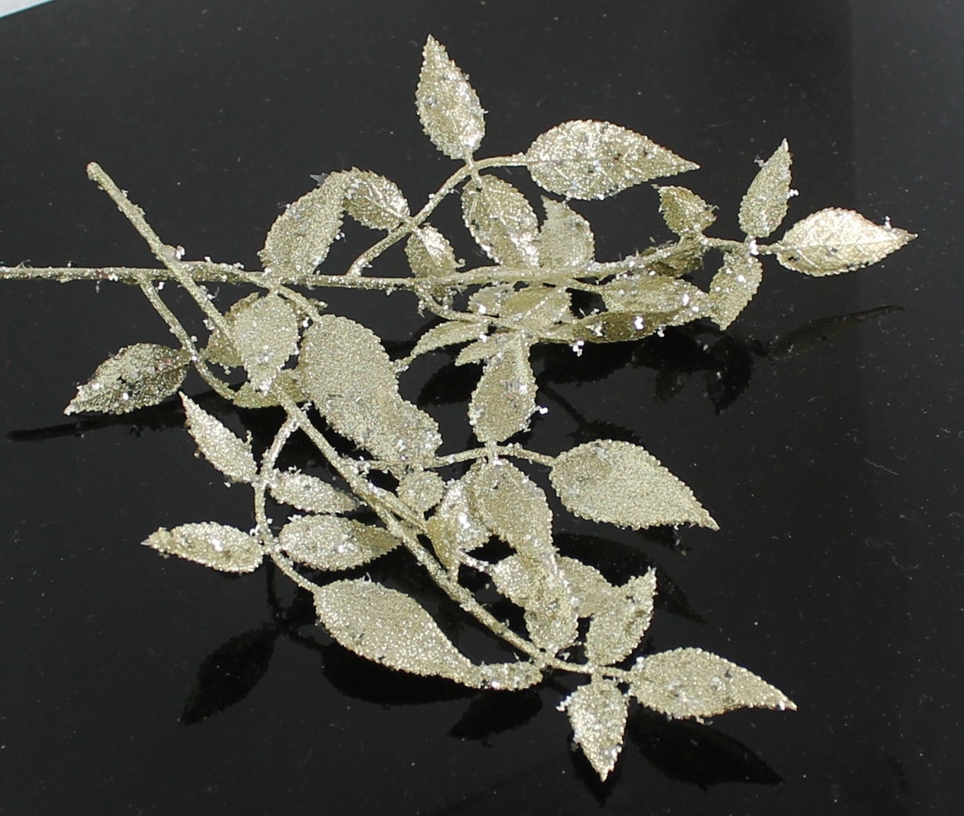 Gold Rose Leaf Sprays | Gilded Rose Leaves | Wedding Greenery ...