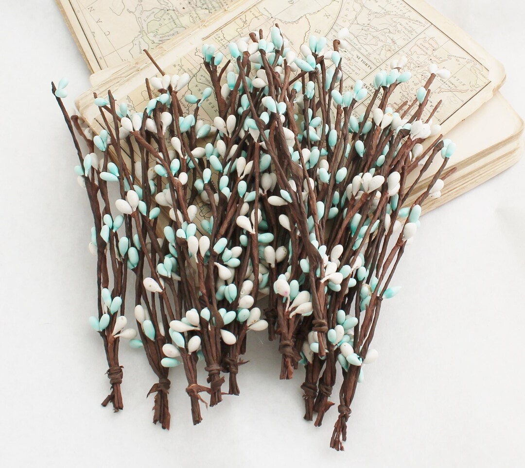 2 Pip Berry Picks | White Blue Pip Berries | Spring Berry Sprays ...