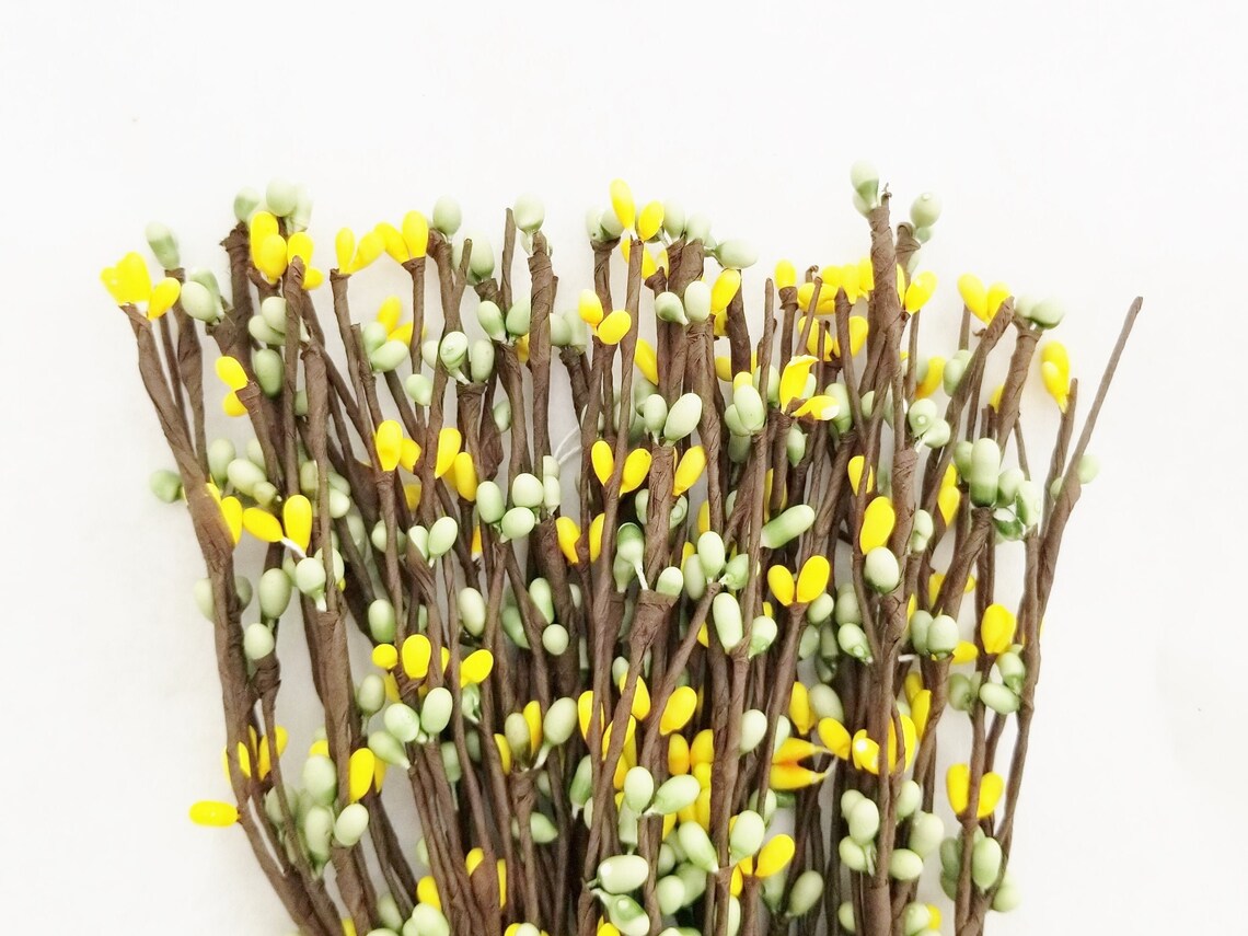 2 Yellow Green Pip Berry Sprays Pip Berries Faux Berry | Etsy