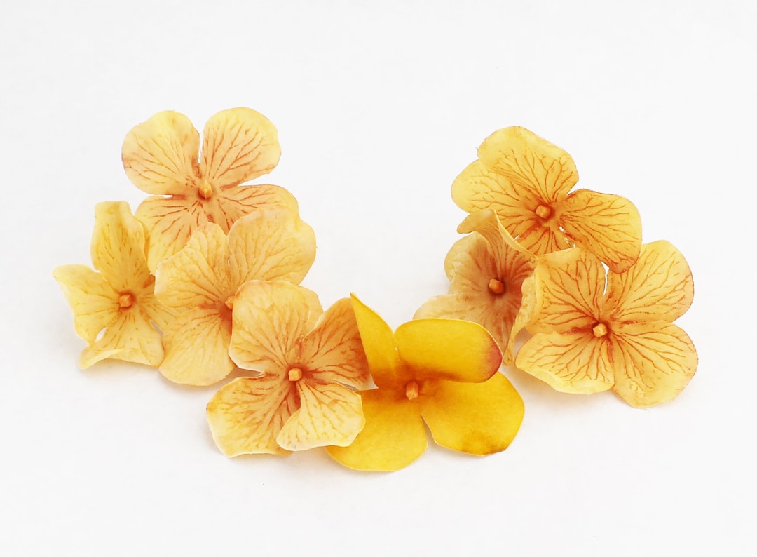 Yellow Gold Hydrangea Flowers | Wedding Crown | Flowers for Hats ...