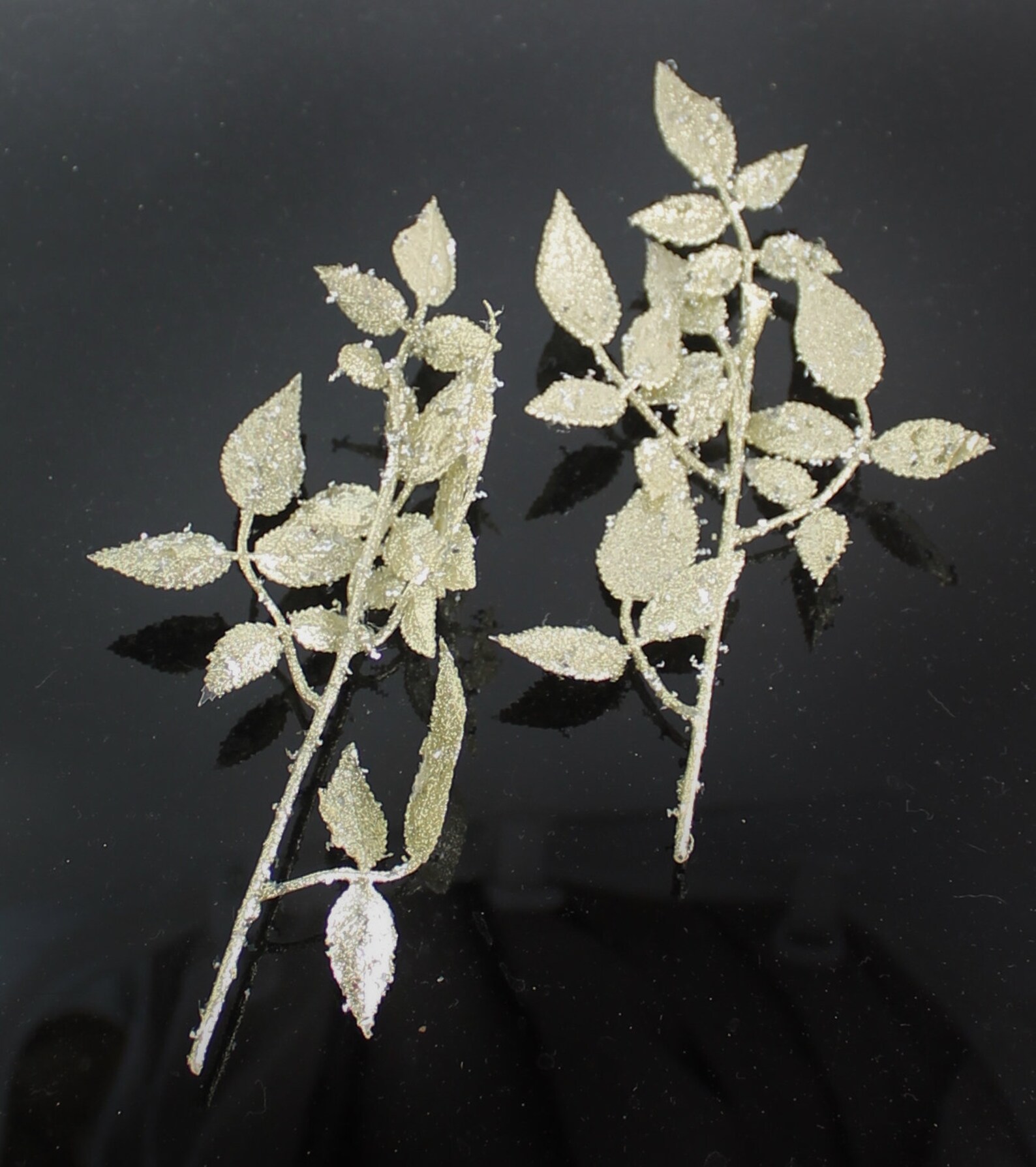 Gold Rose Leaf Sprays | Gilded Rose Leaves | Wedding Greenery ...