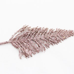 Glitter Rose Gold Fern Faux Fern Rose Gold Greenery Christmas Greenery ...