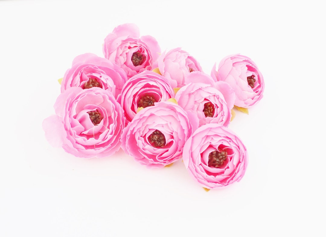5 Hot Pink Ranunculus | Mini Ranunculus | Flower Crown | Millinery ...