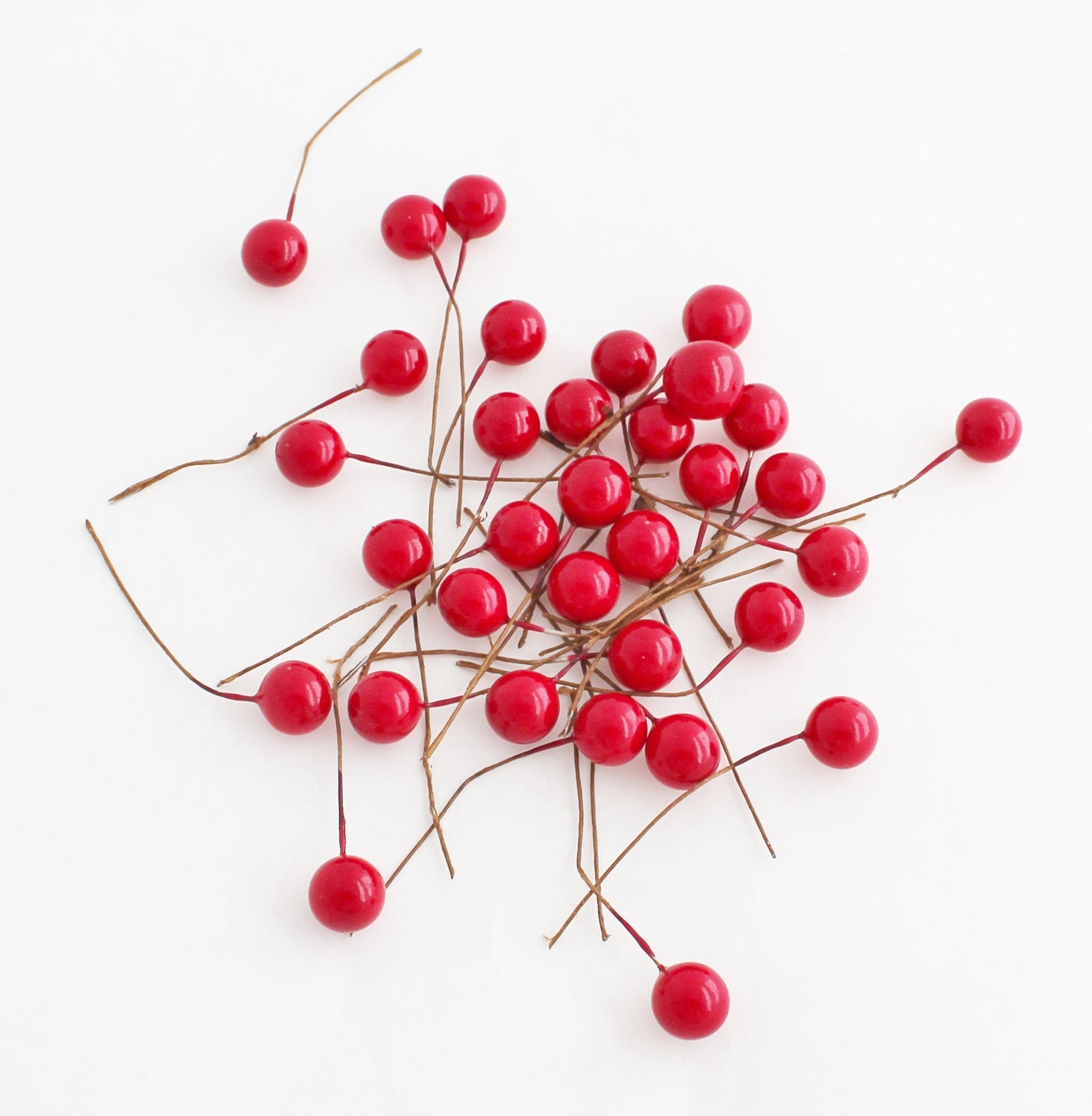 TEN Red Berry Picks Red Berries Christmas Picks Berry | Etsy