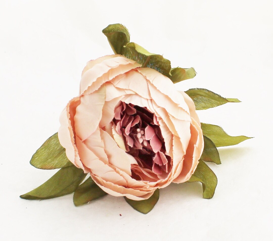 Dusty Rose Peony Stem Artificial Wedding Flowers | Millinery Flowers ...