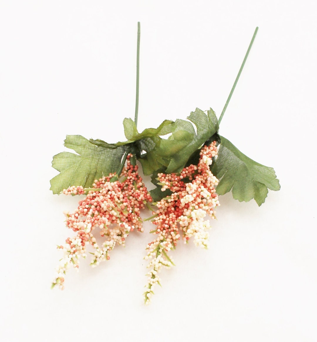 2-head White Peach Heather Stems | Artificial Heather Sprays | DIY ...