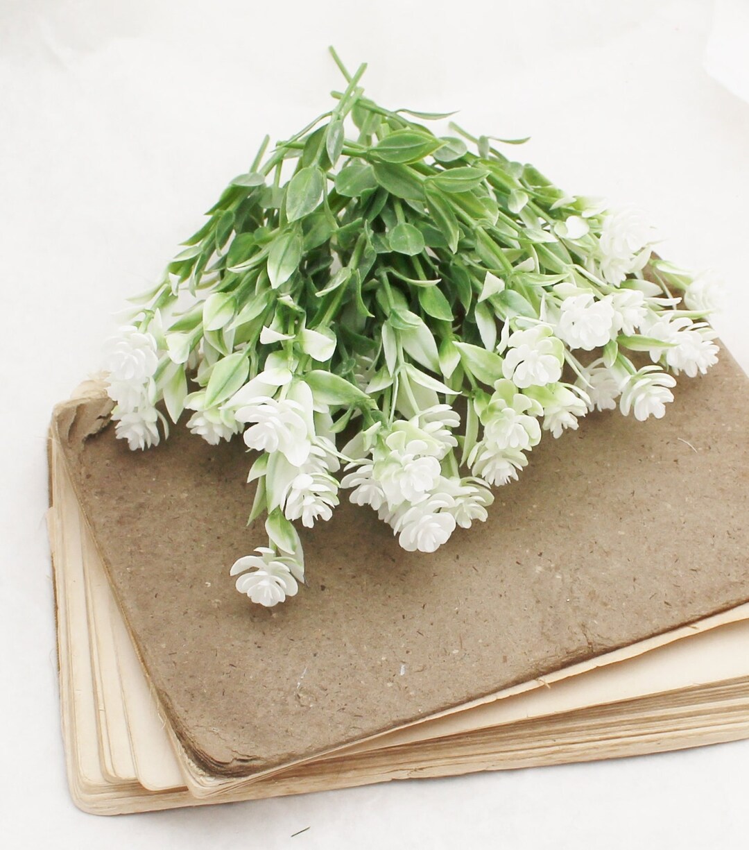 5 White Clover Picks Artificial Clover Flowers for Hats DIY Bouquet ...