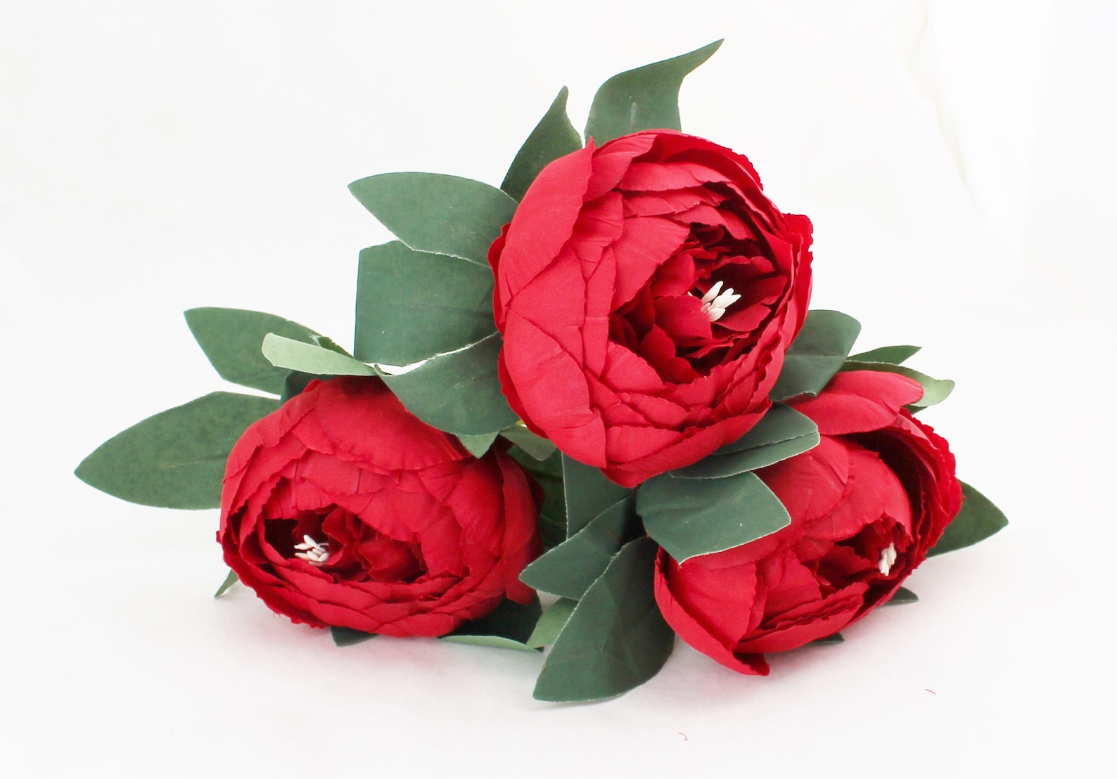 ONE Red Peony Stem DIY Bouquet Millinery Flowers Wedding | Etsy