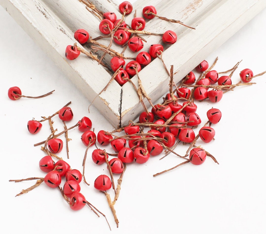 10 Red Bell Picks | Small Jingle Bells | Christmas Bells | Metal Bell ...