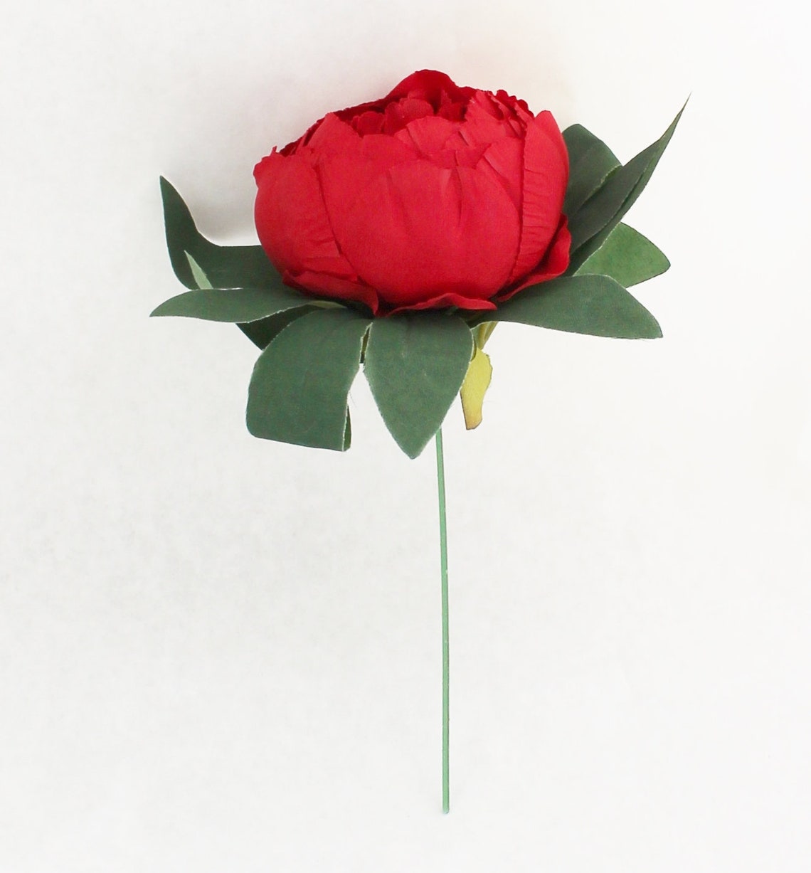 ONE Red Peony Stem | DIY Bouquet | Millinery Flowers | Wedding Peony ...