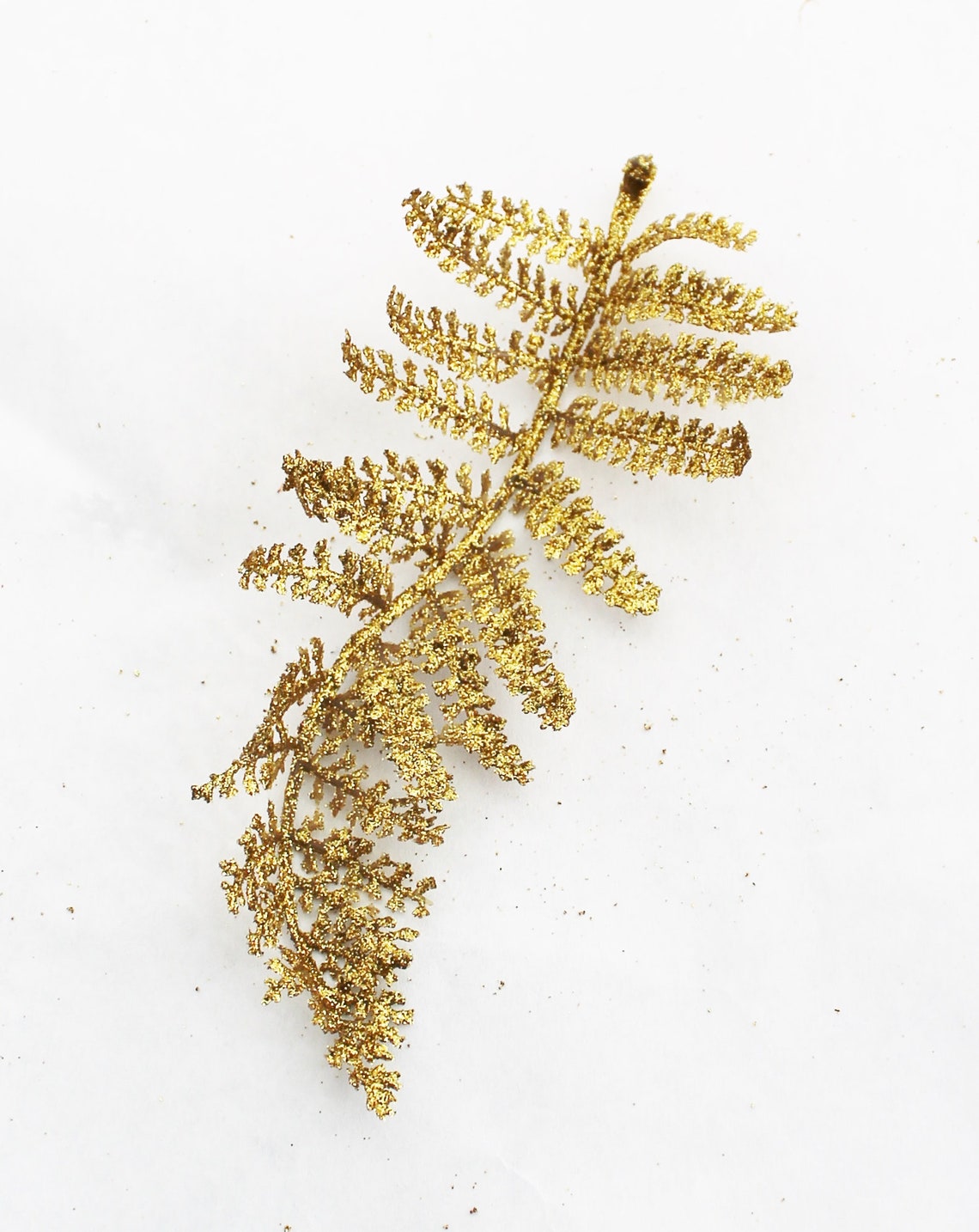Glitter Gold Fern Leaf Artificial Fern Gold Leaf Filler - Etsy