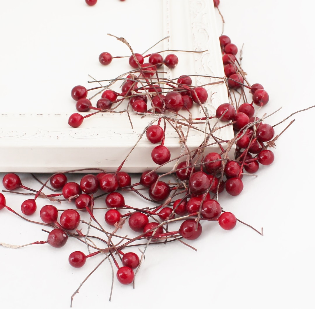 10 Red Berry Picks Artificial Berries Floral Berries for Hats Fake ...