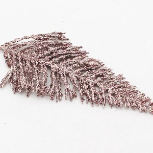 Glitter Rose Gold Fern Faux Fern Rose Gold Greenery Christmas Greenery ...