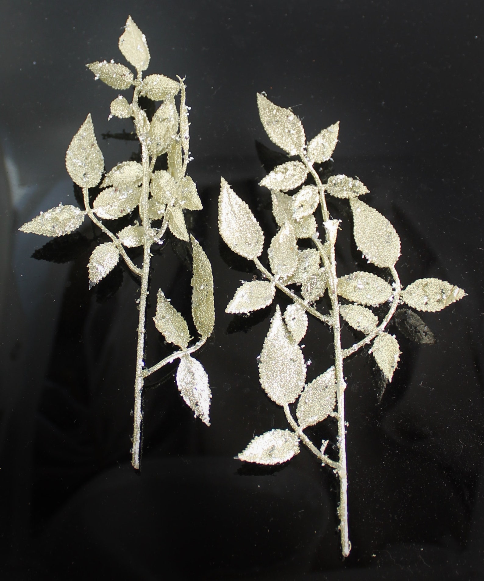 Gold Rose Leaf Sprays | Gilded Rose Leaves | Wedding Greenery ...