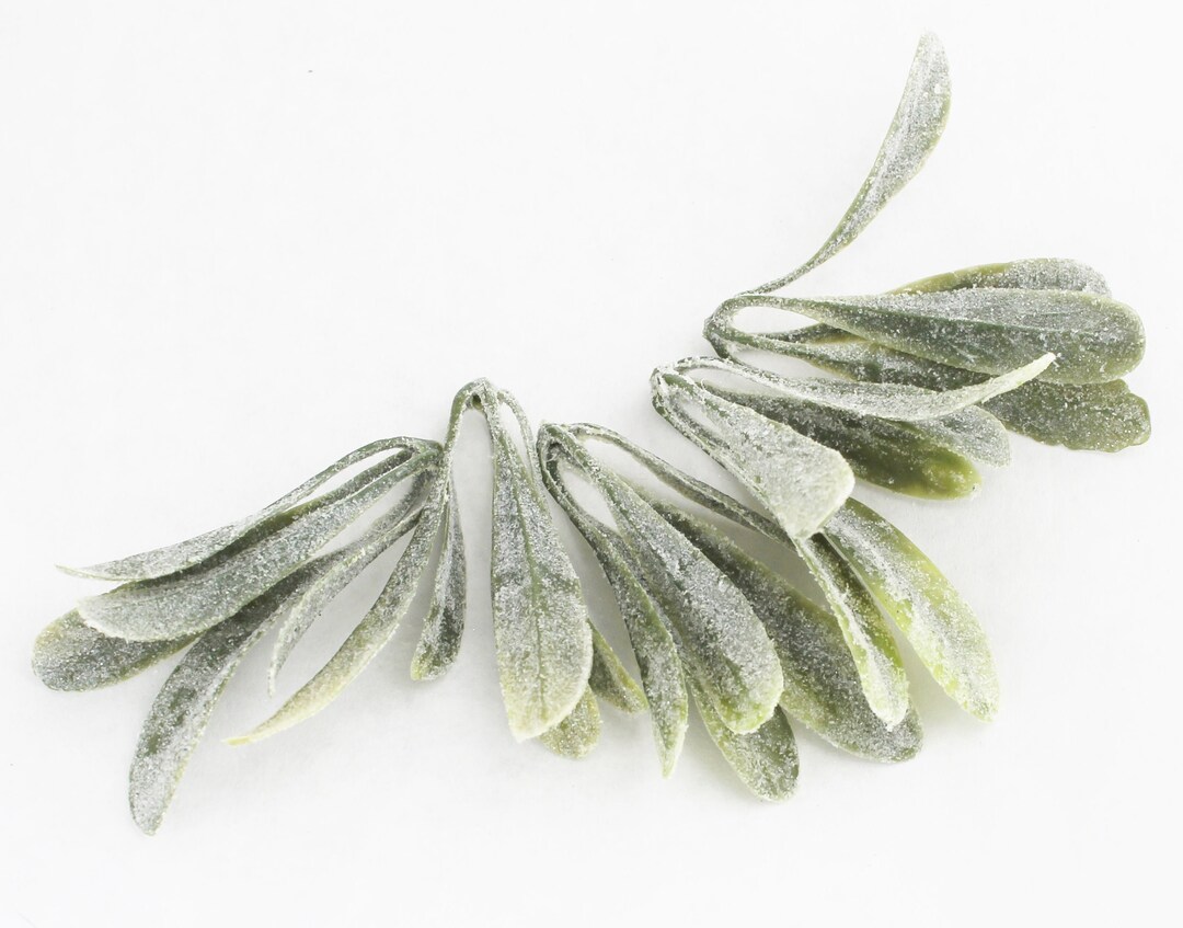 Frosted Mistletoe Leaves | Artificial Mistletoe for Christmas Decor ...