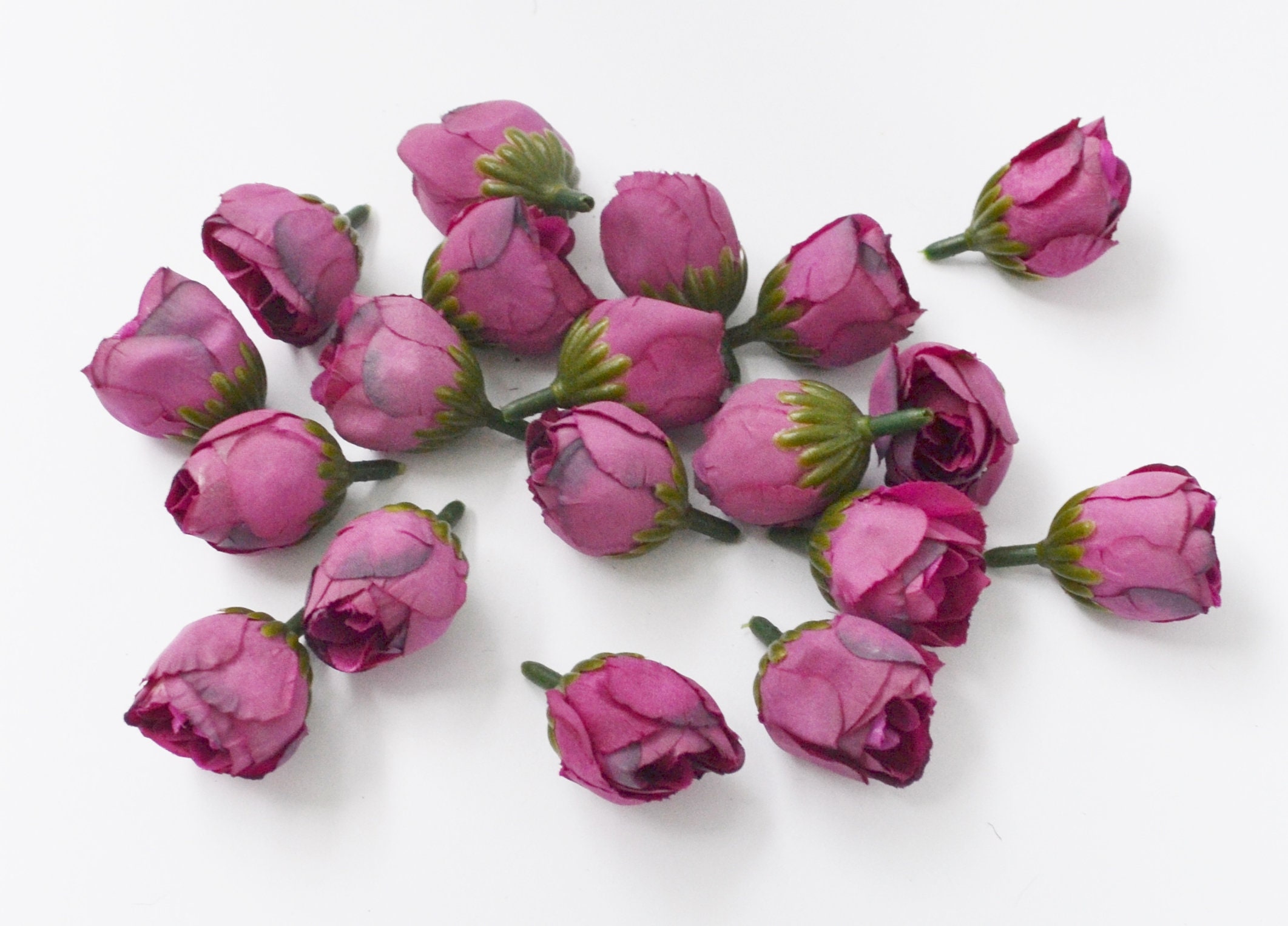 FIVE Purple Peony Buds Flower Crown Filler Millinery | Etsy