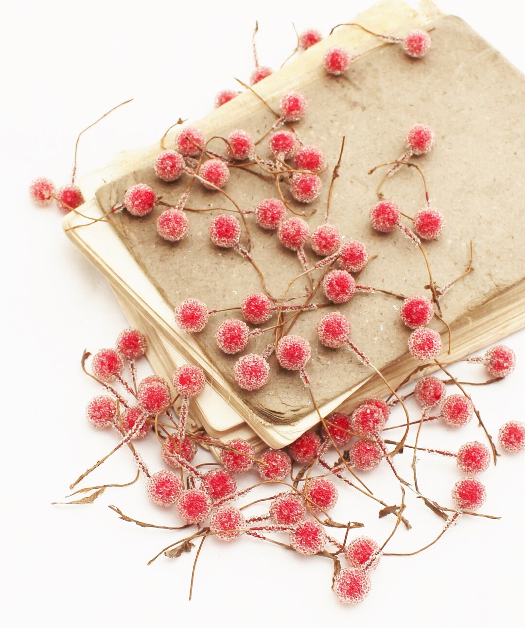 10 Red Iced Berries | Artificial Berries | Red Berry Filler | DIY ...