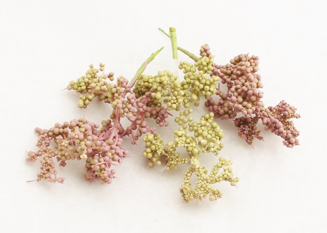 3 Green Pink Heather Sprays | Artificial Heather | Foam Berry Spray ...