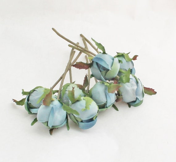 Blue Rose Bud Stem DIY Bouquet Wedding Flower Crown | Etsy