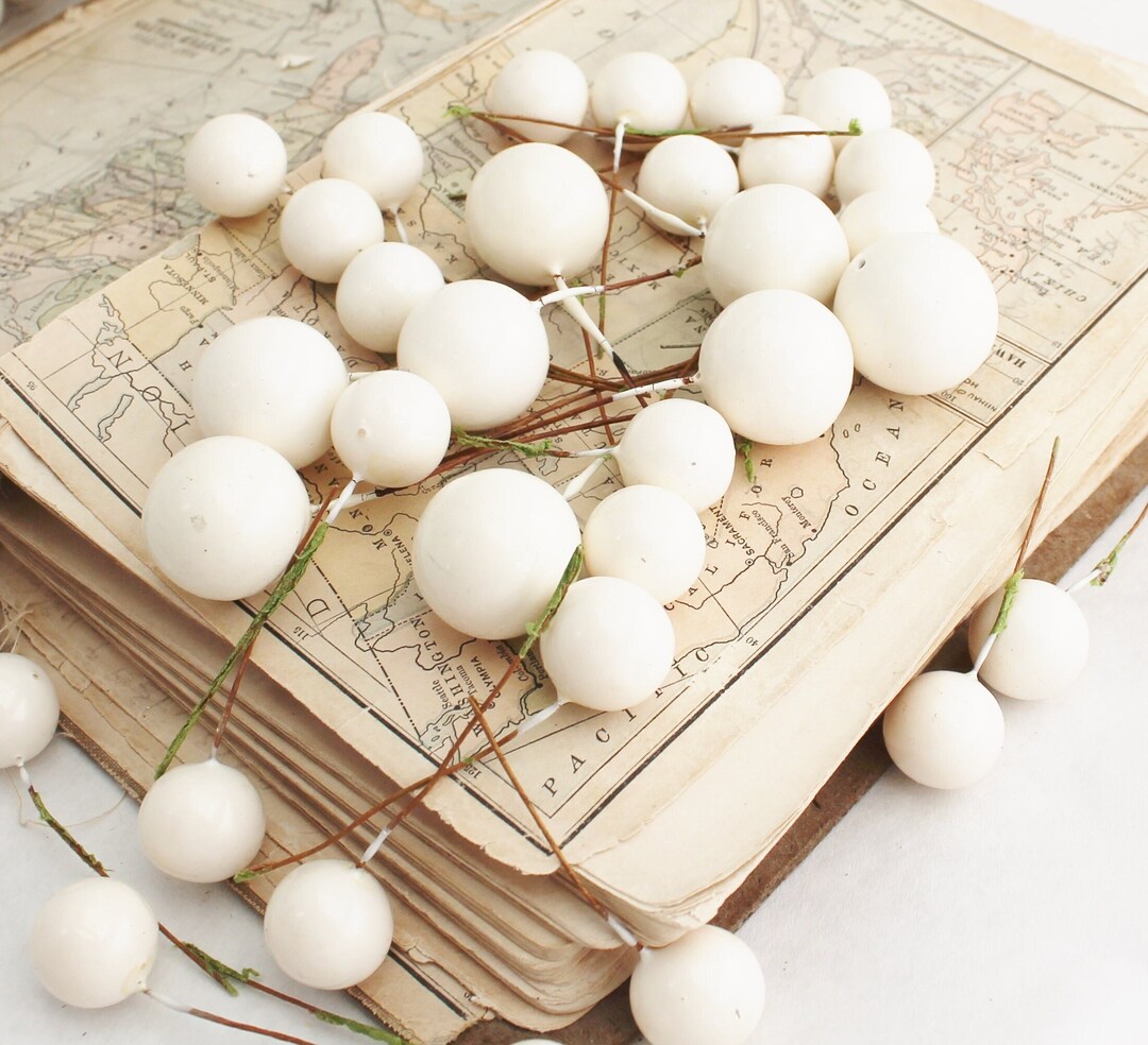 White Berry Picks Artificial Berries for Crafts | Christmas Picks ...