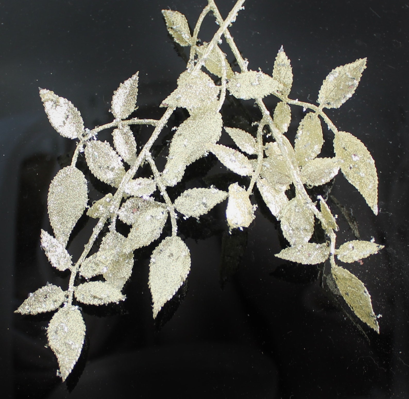 Gold Rose Leaf Sprays | Gilded Rose Leaves | Wedding Greenery ...