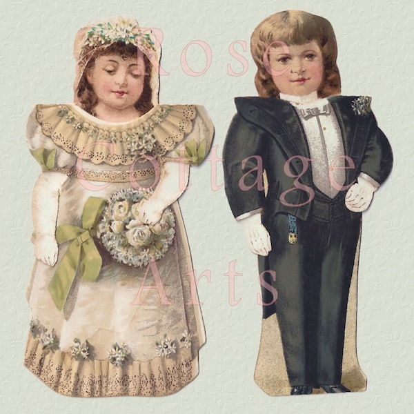 Antique Victorian Bride and Groom - Etsy
