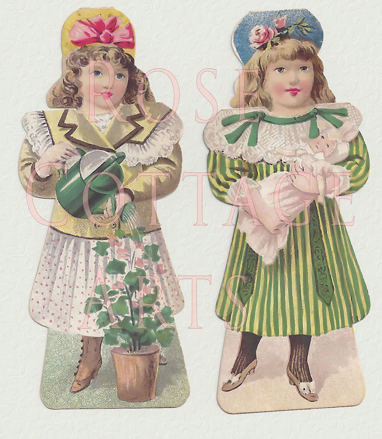 Printable Digital Download Antique Die Cut Paper Dolls Victorian Scrap ...