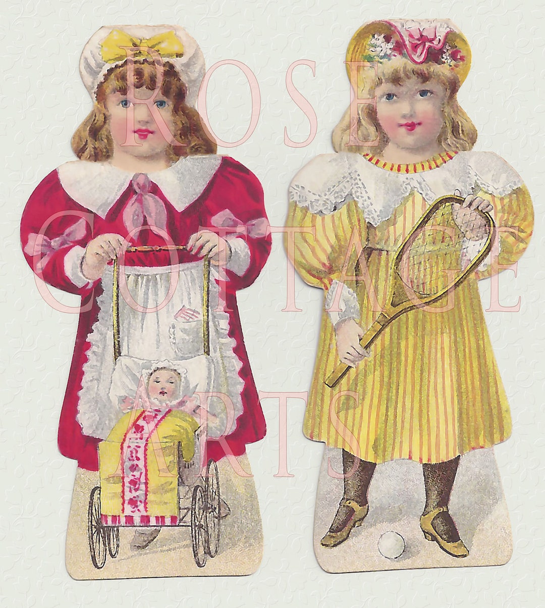 Printable Digital Download Antique Die Cut Paper Dolls Victorian Scrap ...