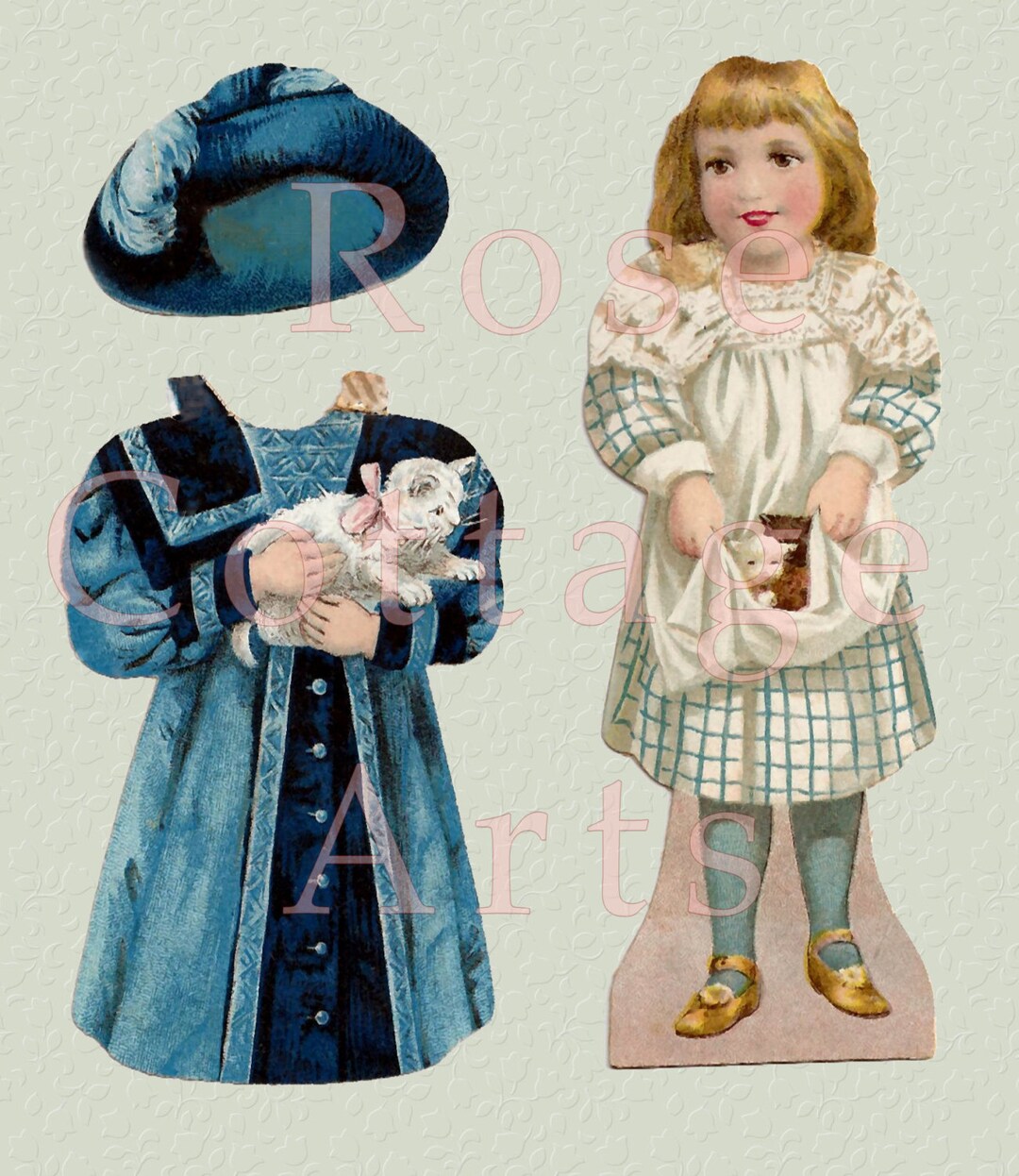 Printable Digital Download Antique Die Cut Paper Doll Victorian Scrap ...
