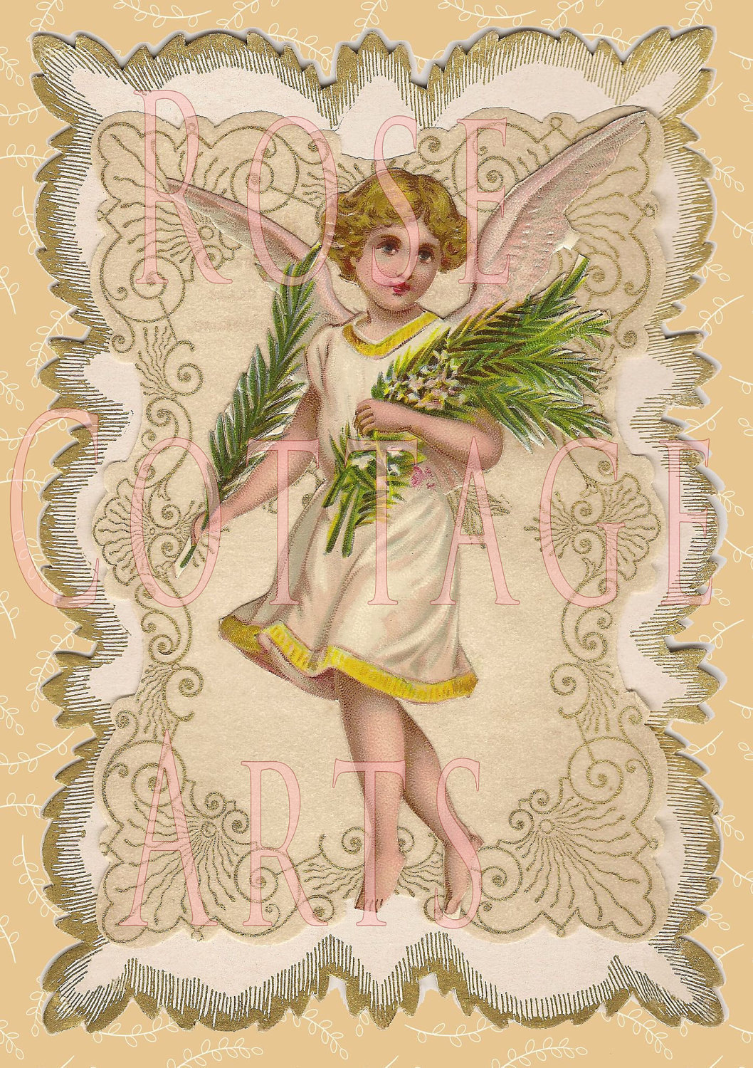 Printable Digital Download Antique Lace Angel Die Cut Victorian Scrap ...