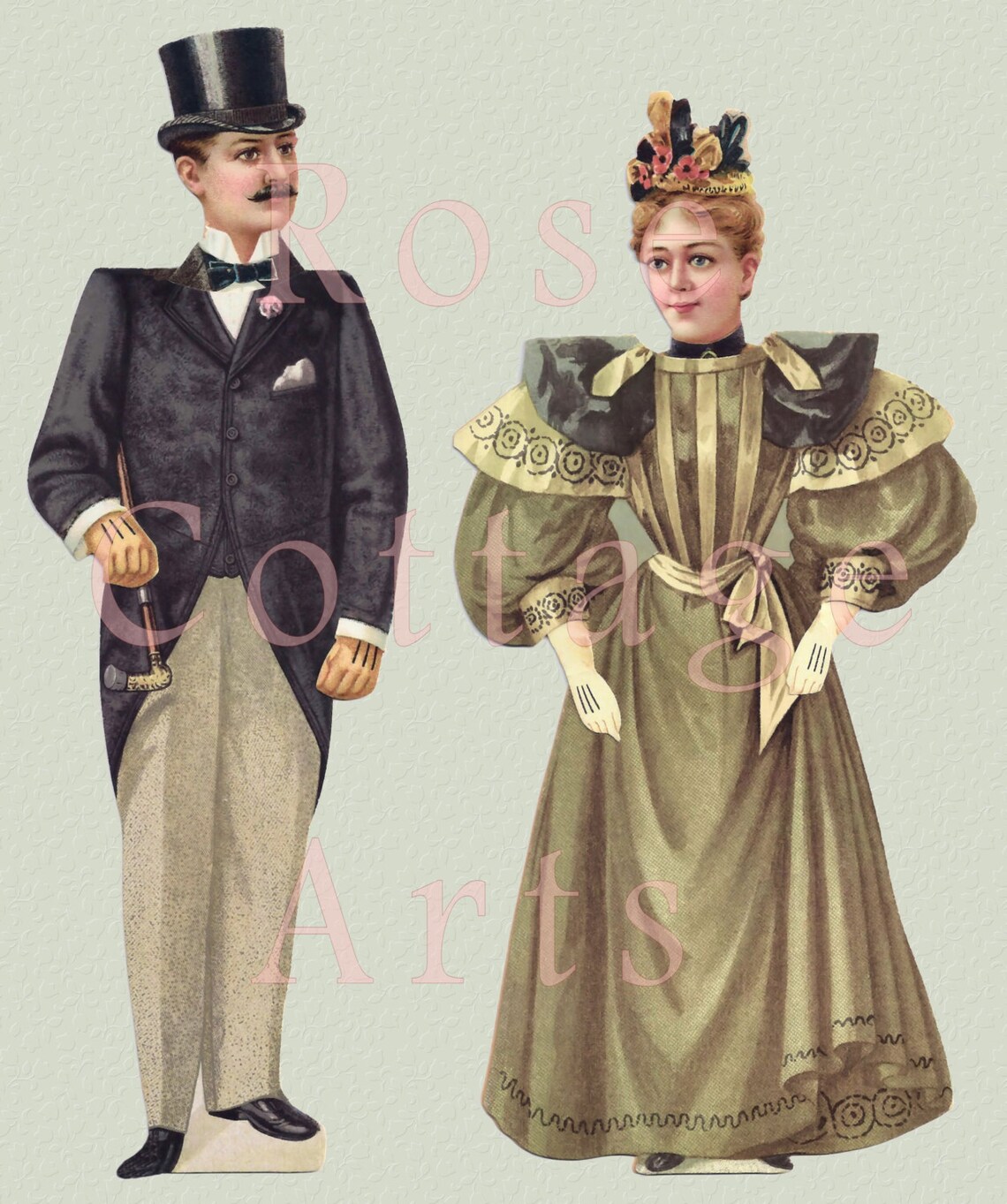 Printable Digital Download Large Antique Family Paper Dolls 'mother ...