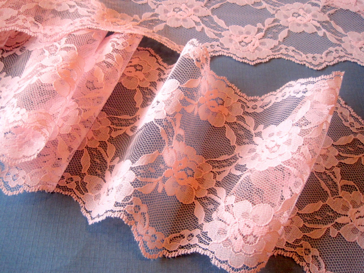 Extra Wide Rose Lace Trim Pink 5 1/4 Inch Wide 1 Yard - Etsy