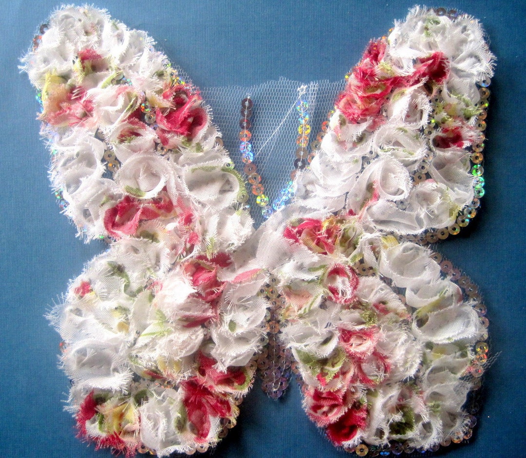 Rolled Fabric Extra Large Butterfly Applique Multi X 1 - Etsy