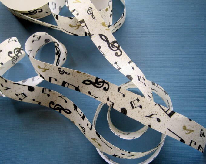 Jazz Music Cotton Ribbon Trim White / Gold 7/8 Inch - Etsy