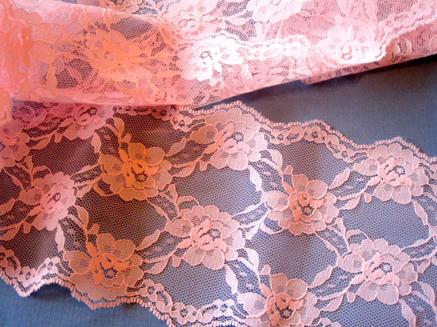 Extra Wide Rose Lace Trim Pink 5 1/4 Inch Wide 1 Yard - Etsy