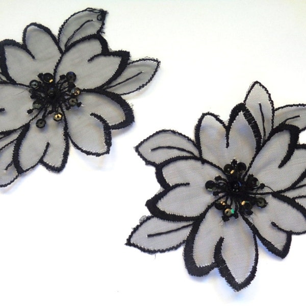 Black Lace Applique - Etsy
