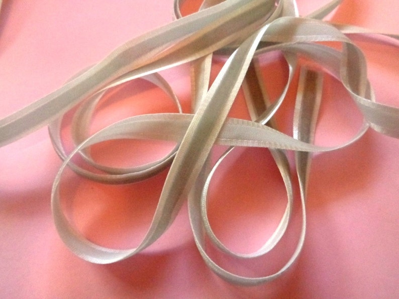 Velvet Satin Edge Ribbon Trim Light Grey 1/2 Inch 1 - Etsy