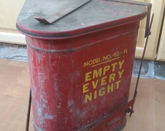 Vintage trash can | Etsy