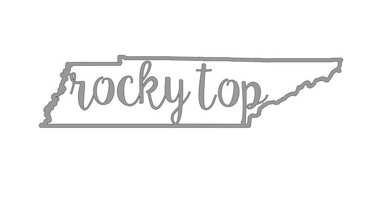GLITTER Rocky Top State Decal | Yeti Decal | Car Decal | Cup Decal ...