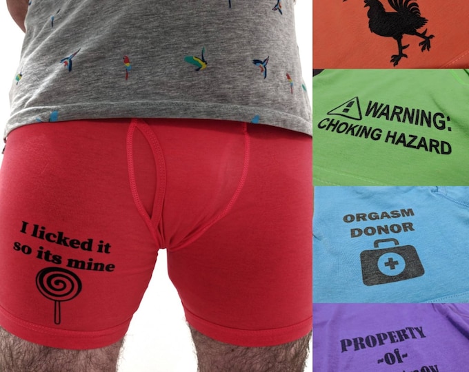 Custom Boxers, Personalized Boxer Shorts, Valentine's Day Gift for ...