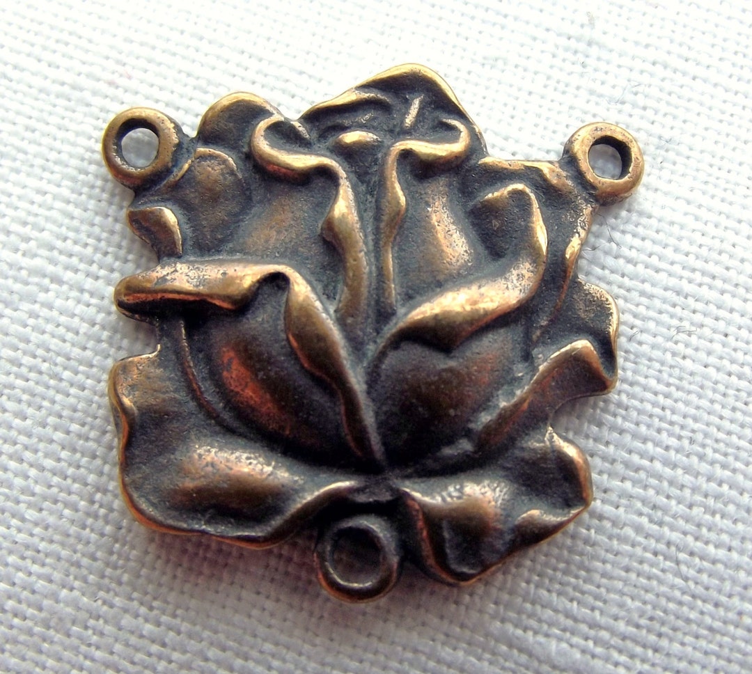 Bronze Rose Centerpiece Catholic Rosary Flower Center Parts Supplies - Etsy