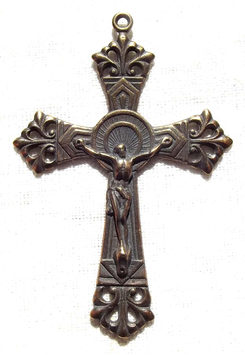 Catholic Rosary Double Nimbus Crucifix Parts Supplies - Etsy