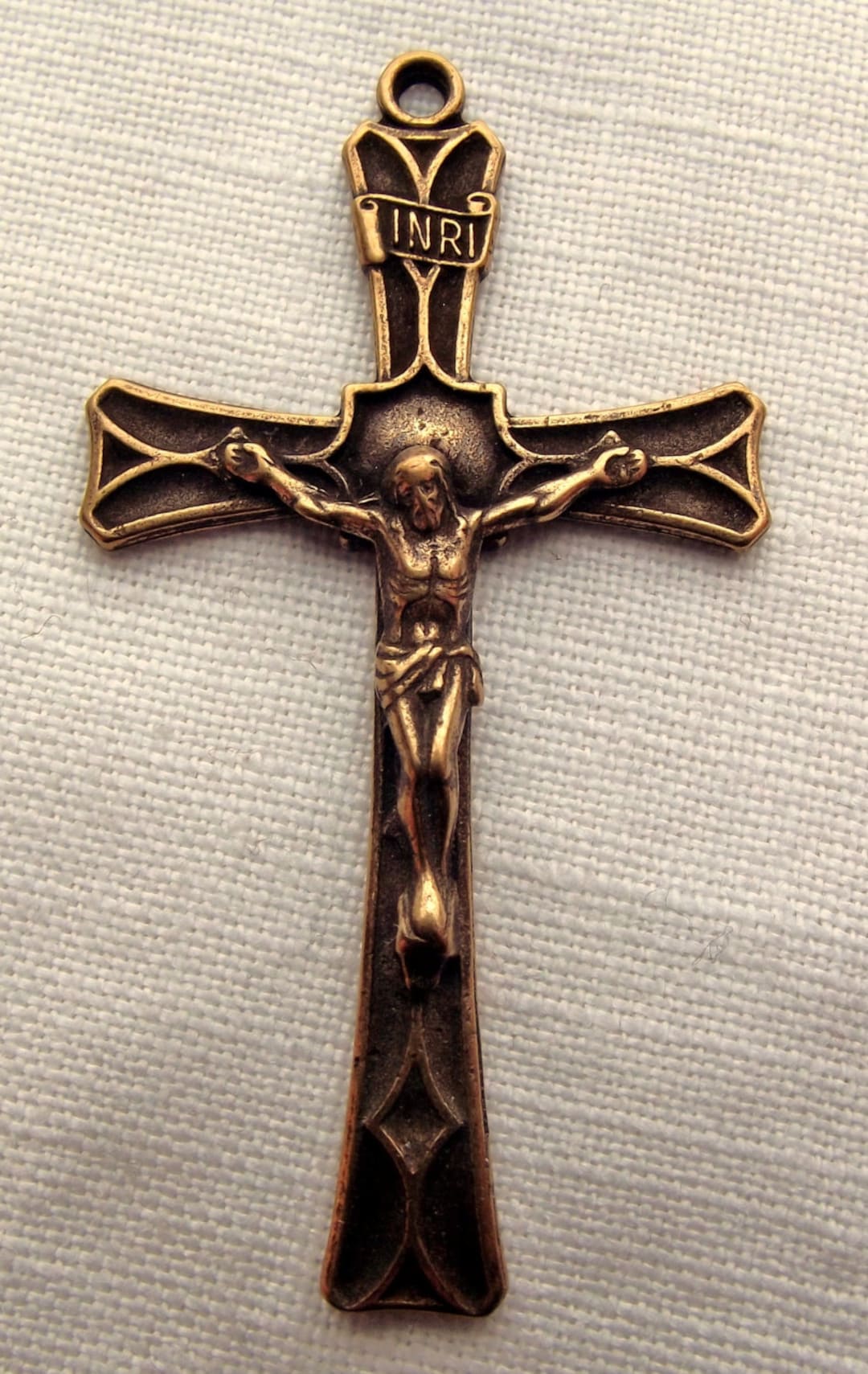 Crucifix Elegant Catholic Art Deco Rosary Chaplet Supplies Parts - Etsy