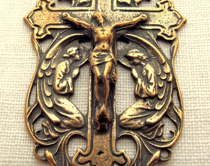 Solid Bronze Crucifix Rosary Parts Antique Reproduction - Etsy