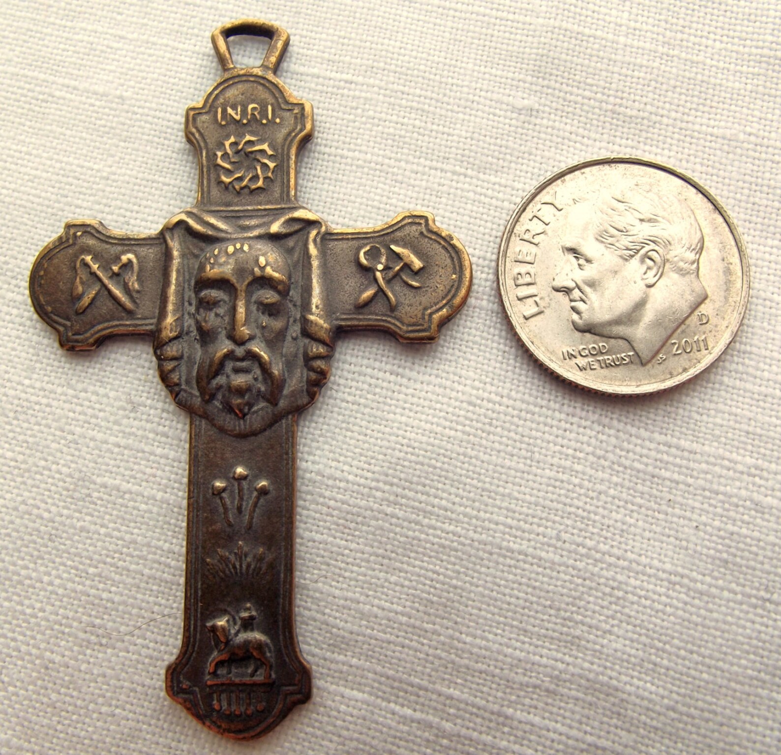 Bronze Holy Face Cross Face of Jesus VP477 - Etsy