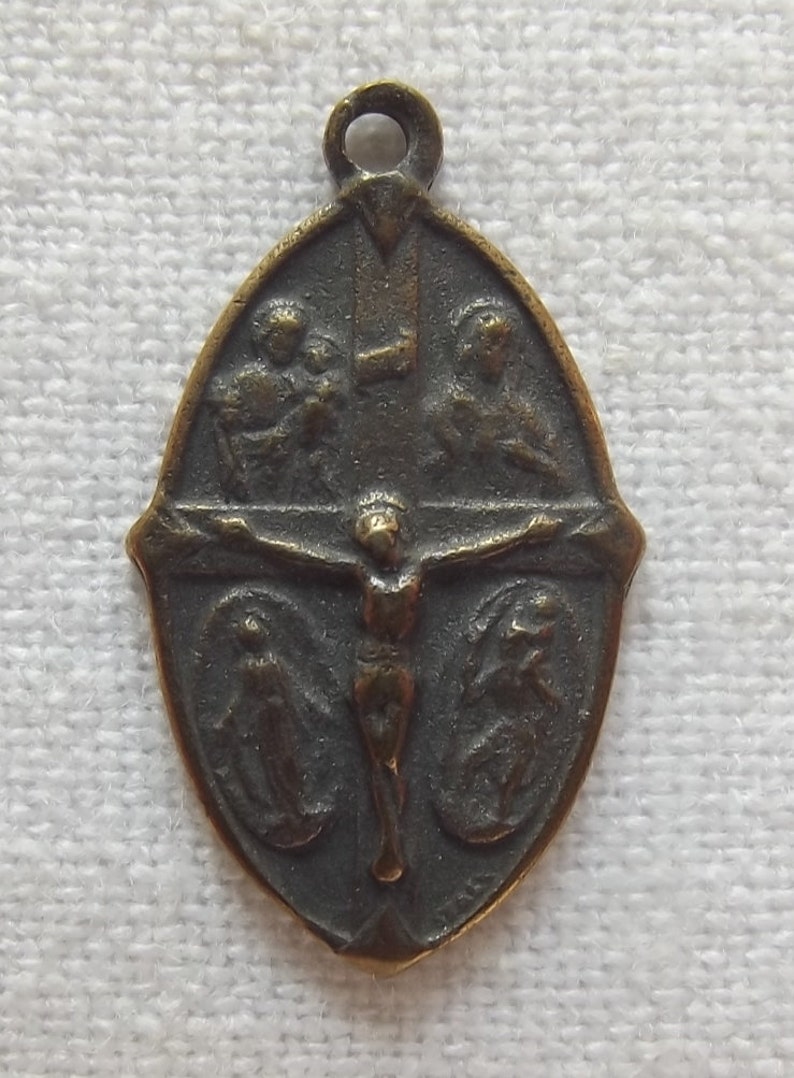 4 Four Way Scapular Medal W Crucifix Catholic Rosary Chaplet ...